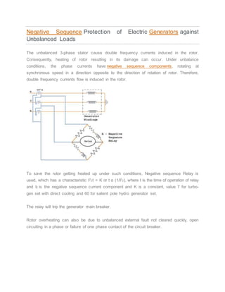 Rotor earth fault protection of electric generator | DOCX