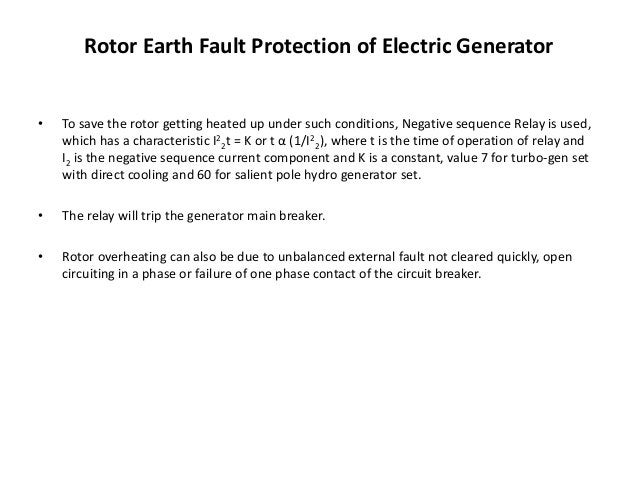 Rotor earth fault protection of electric generator | PPTX | Physics ...