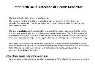 Rotor earth fault protection of electric generator | PPTX