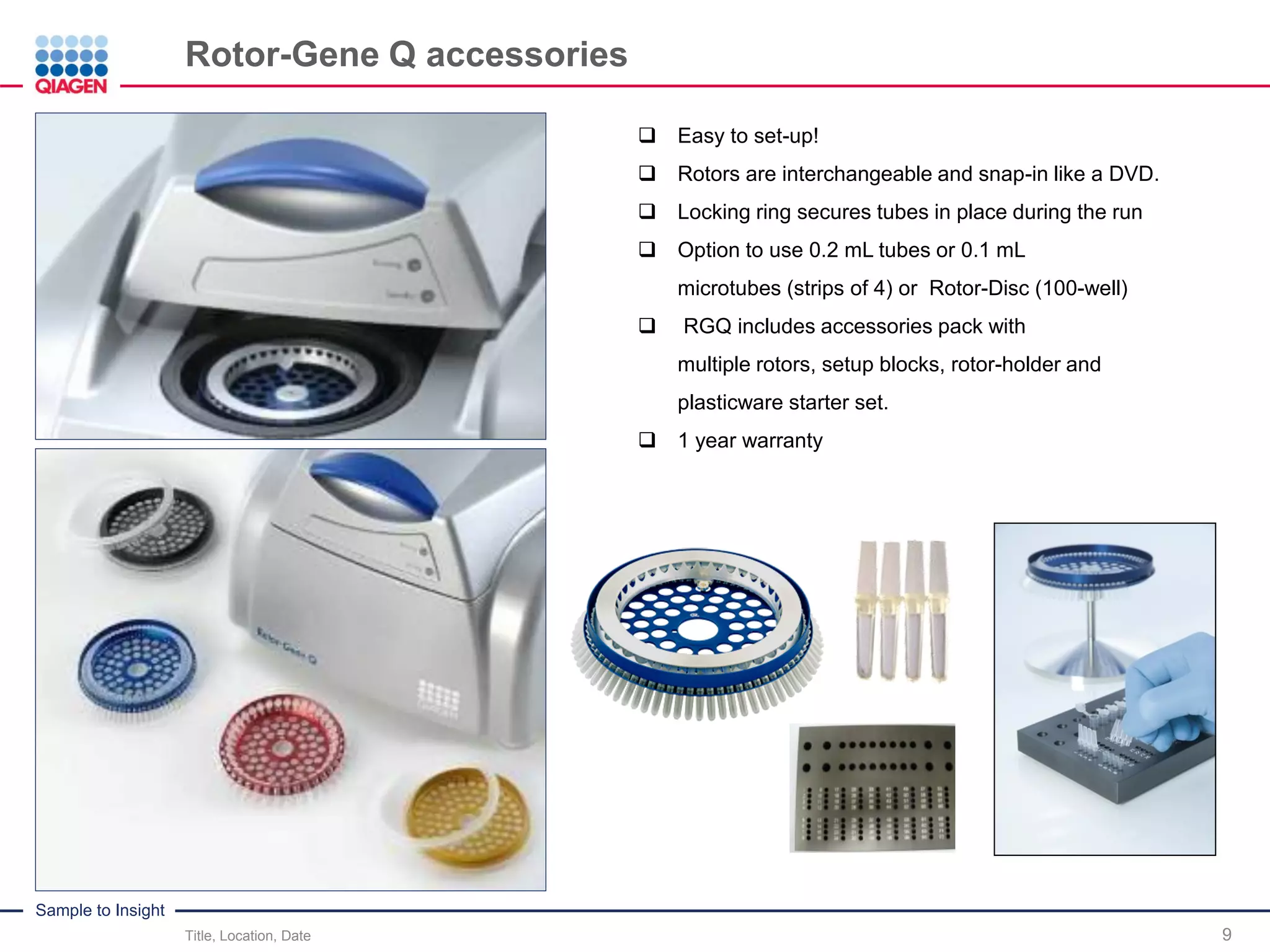 RotorGene Q A Rapid, Automatable real-time PCR Instrument for ...