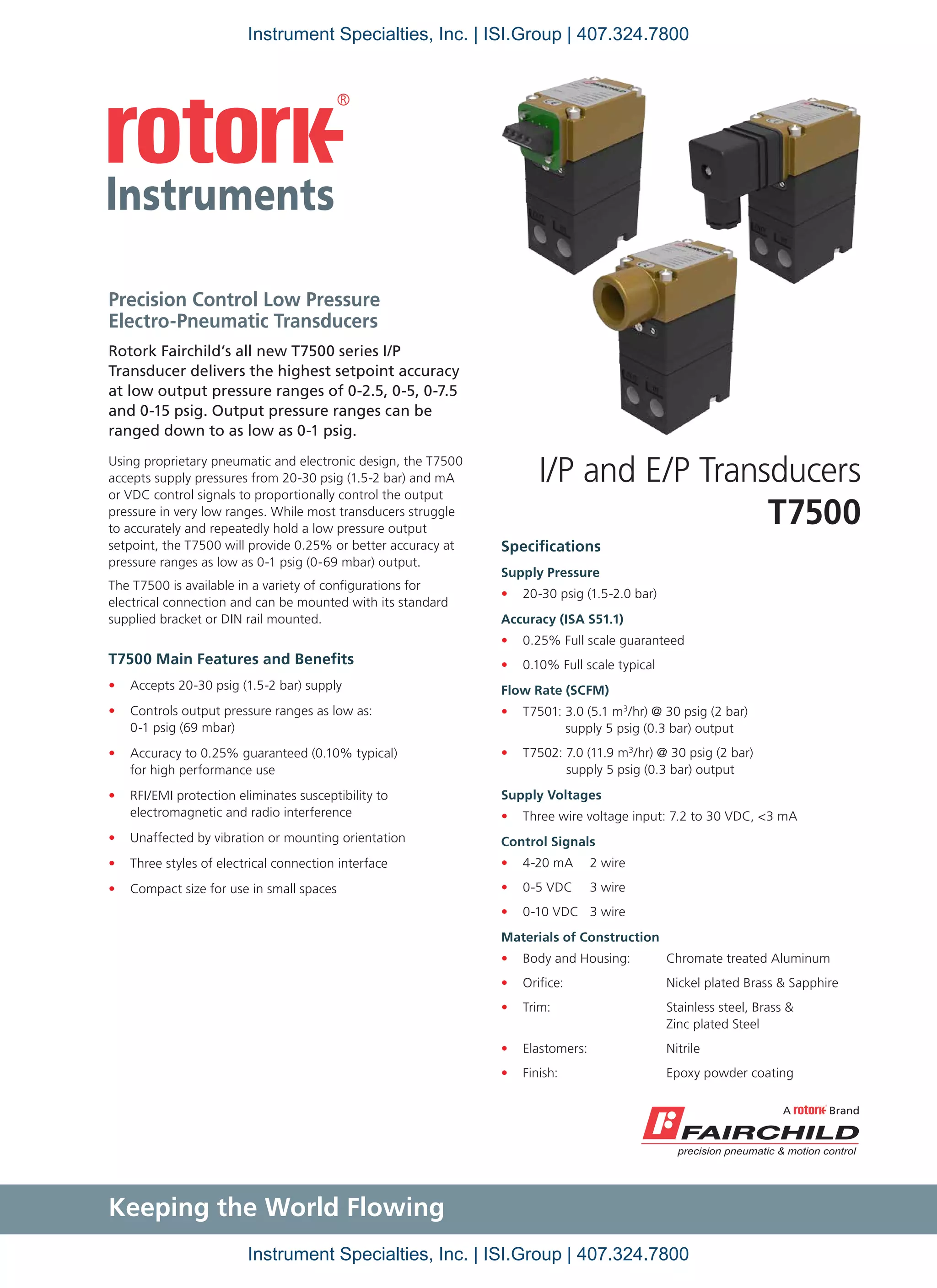 I/P and E/P Transducers for Electric to Pneumatic Signal Conversion | PDF