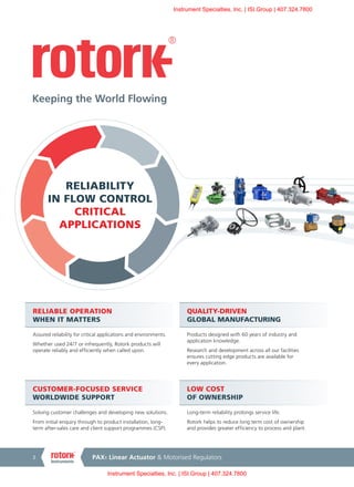 Rotork PAX1 Series Linear Actuator | PDF | Business | Business and Finance