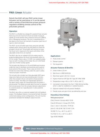 Rotork PAX1 Series Linear Actuator | PDF | Business | Business and Finance