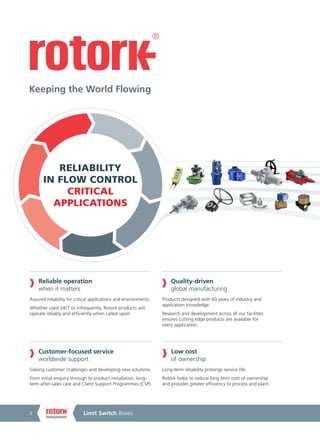 ROTORK SOLDO CONTROL SW LIMIT SWITCH BOX | YTC INDIA | PDF