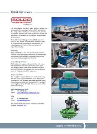 ROTORK SOLDO CONTROL SW LIMIT SWITCH BOX | YTC INDIA | PPTX