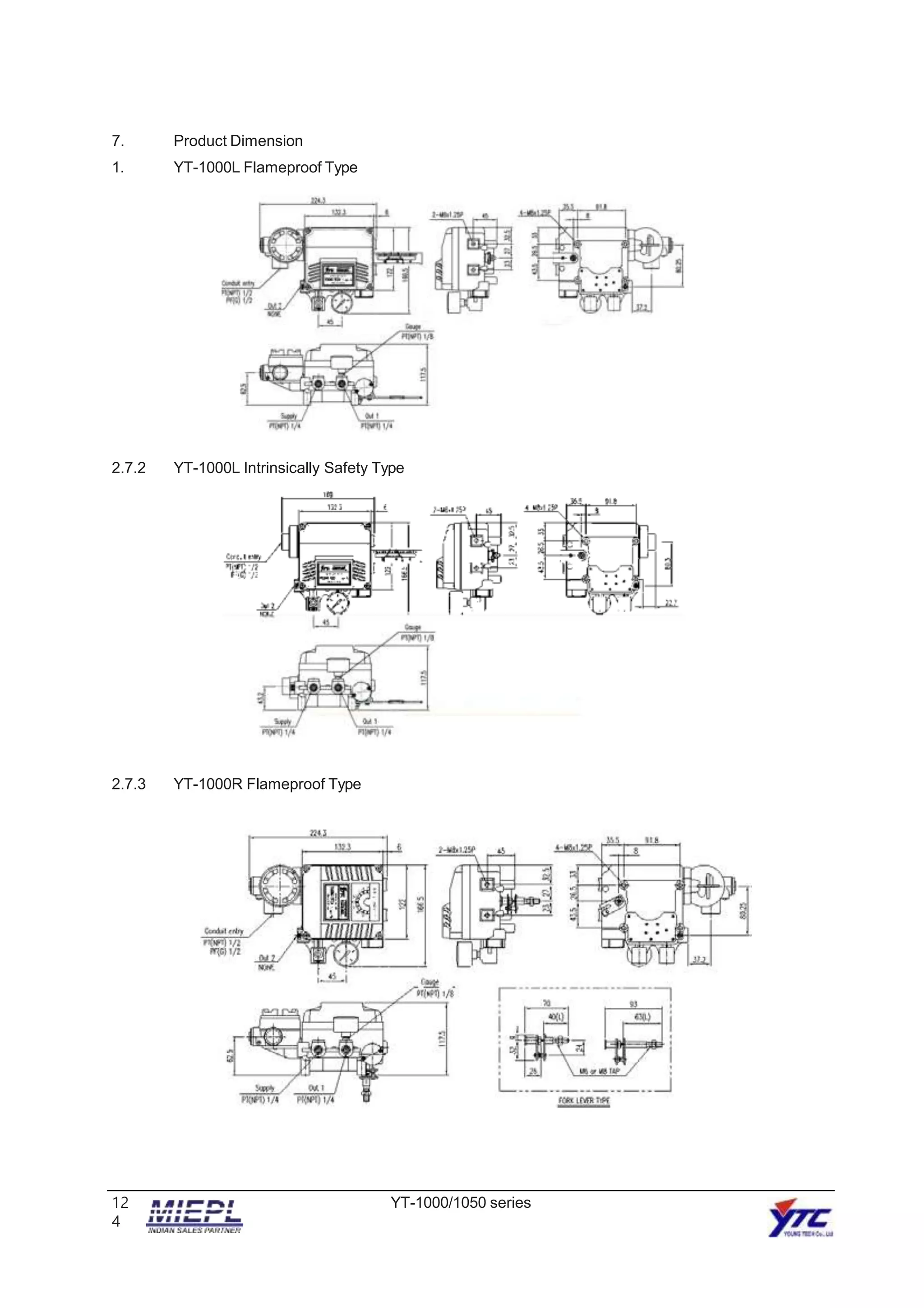 Rotork YTC YT-1000R Electro Pneumatic Positioner Product Manual | YTC ...