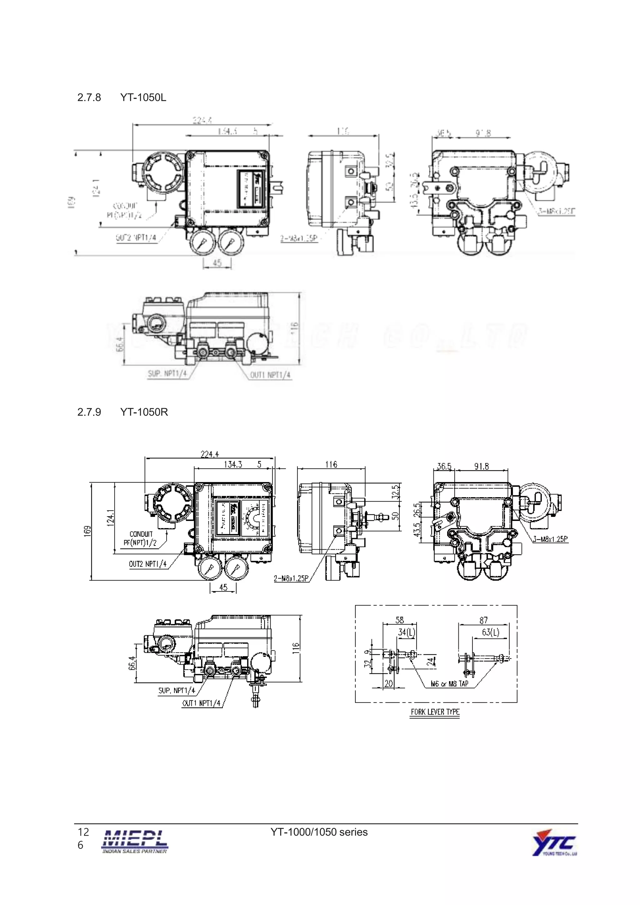 Rotork YTC YT-1000R Electro Pneumatic Positioner Product Manual | YTC ...