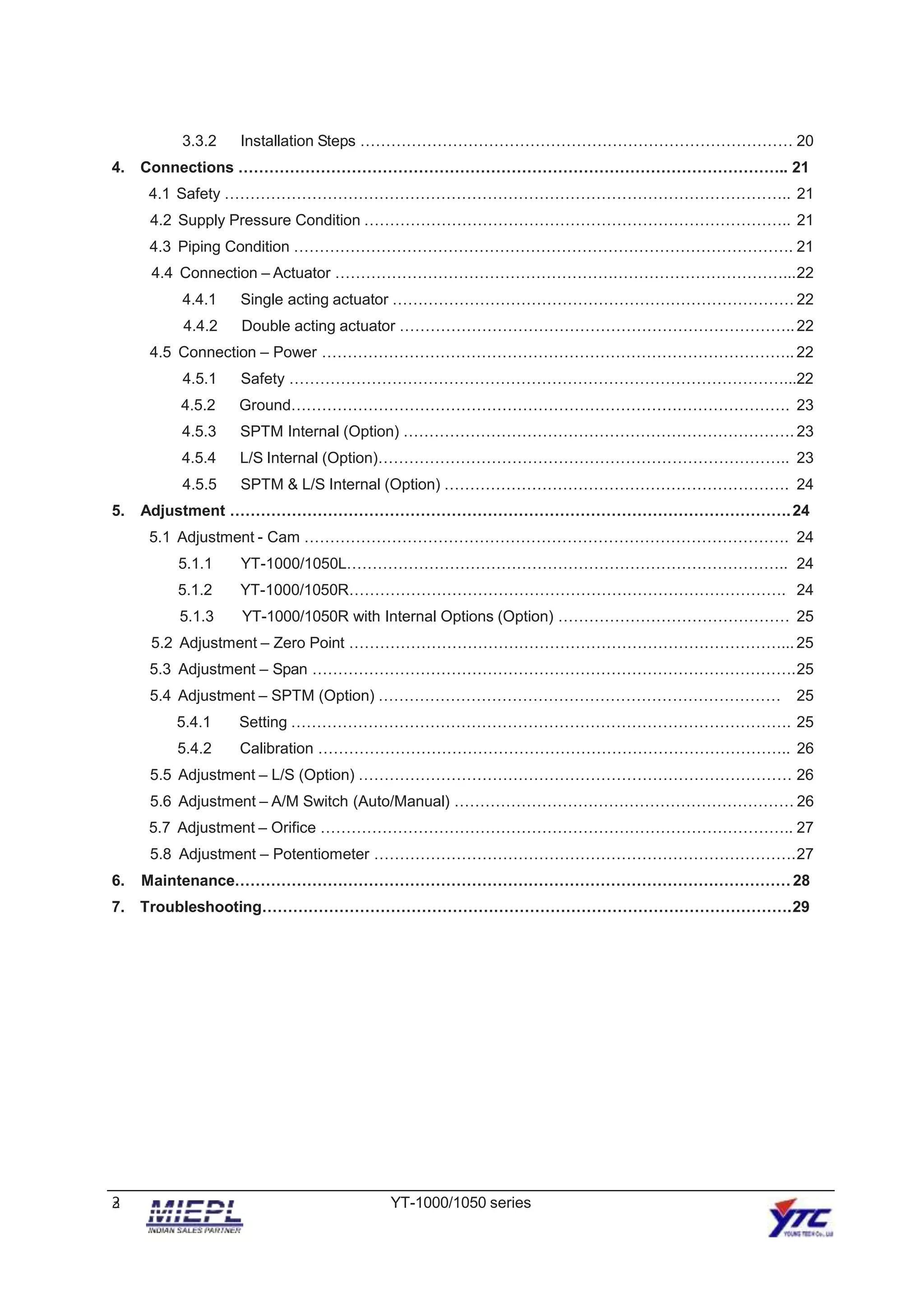 Rotork YTC YT-1000R Electro Pneumatic Positioner Product Manual | YTC ...