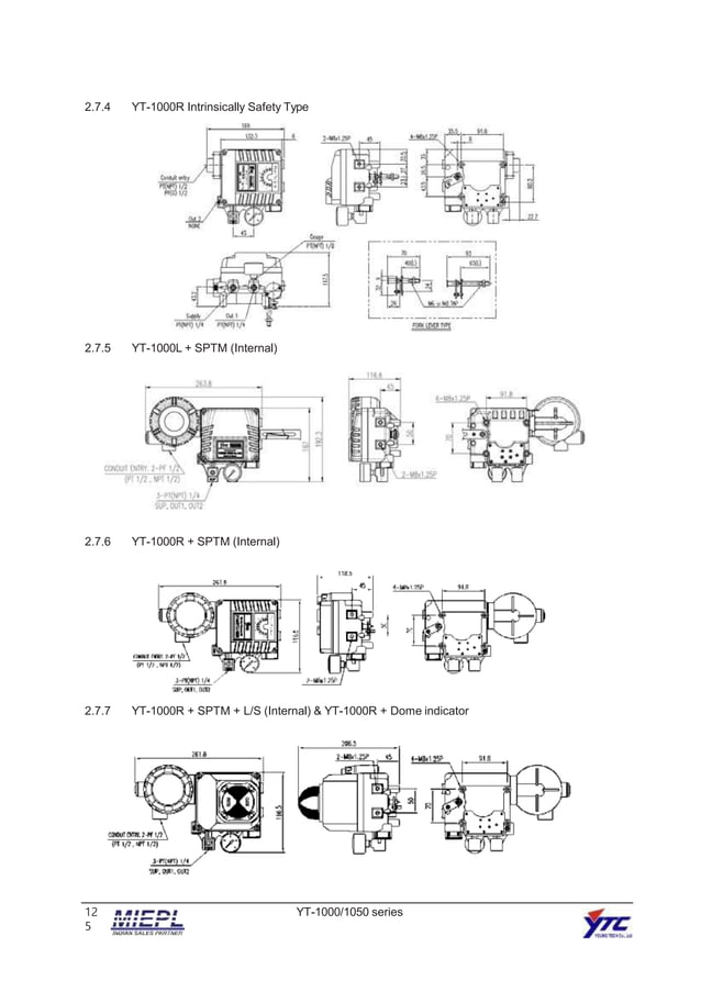 Rotork YTC YT-1000R Electro Pneumatic Positioner Product Manual | YTC ...