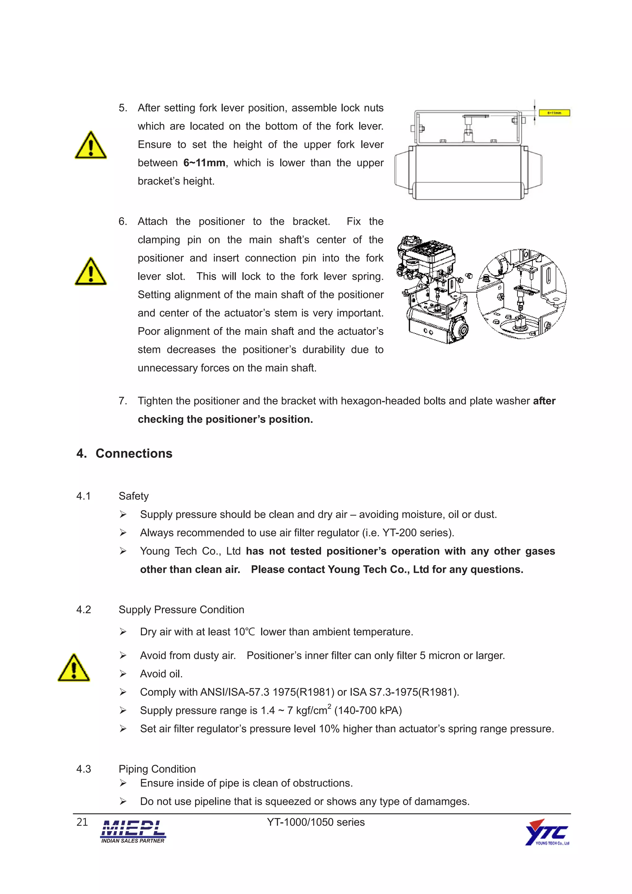 Rotork YTC YT-1000R Electro Pneumetic Positioner Manufacturers | PDF