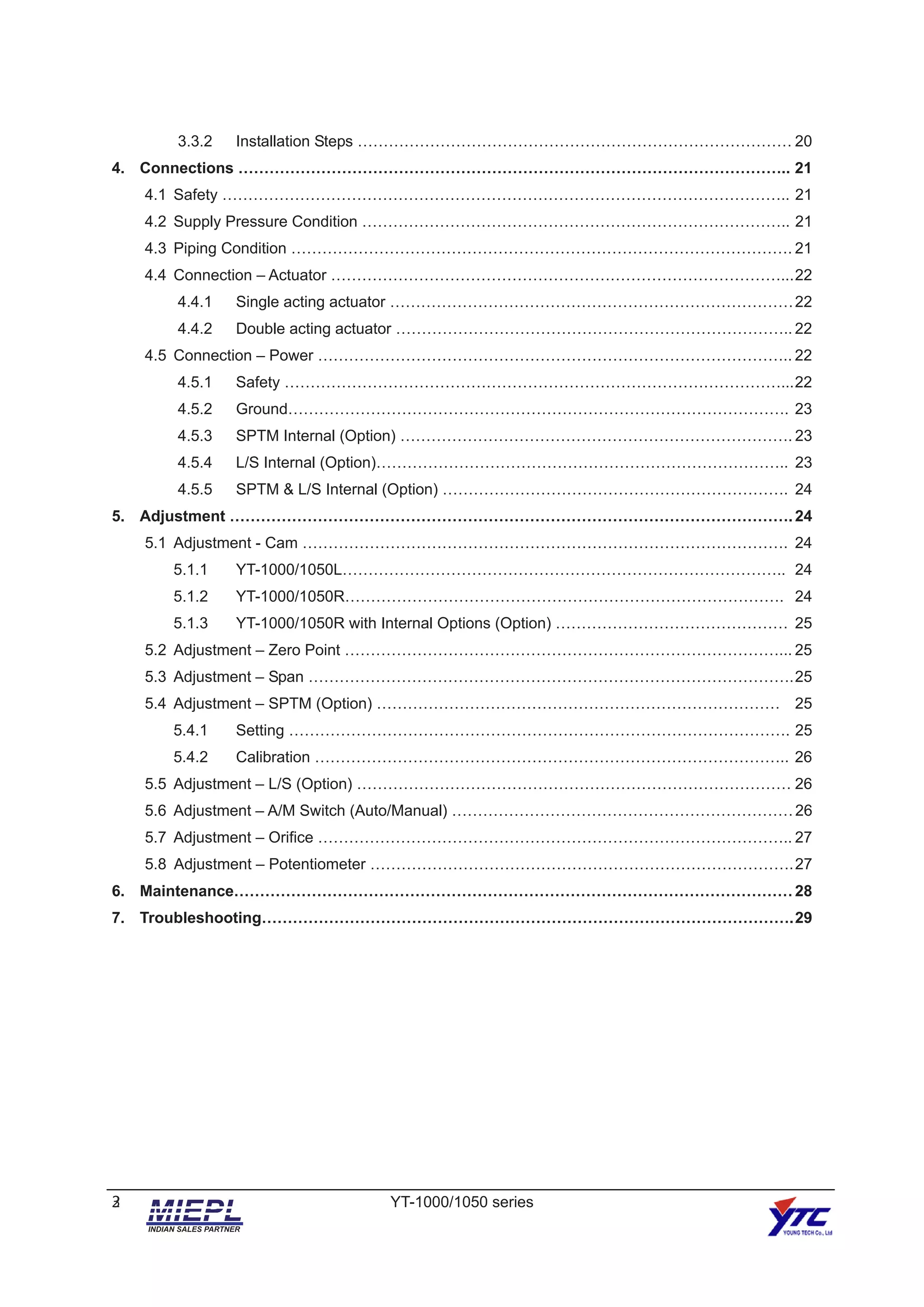 Rotork YTC YT-1000R Electro Pneumetic Positioner Manufacturers | PDF