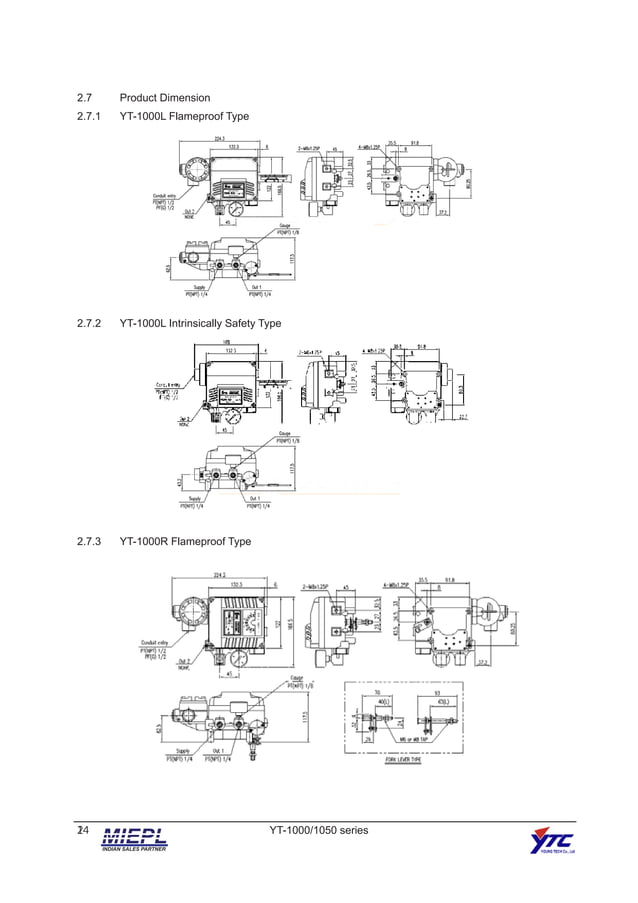 Rotork YTC YT-1000R Electro Pneumetic Positioner Manufacturers | PDF ...