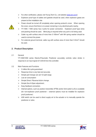 Rotork YTC YT-1000R Electro Pneumetic Positioner Manufacturers | PDF