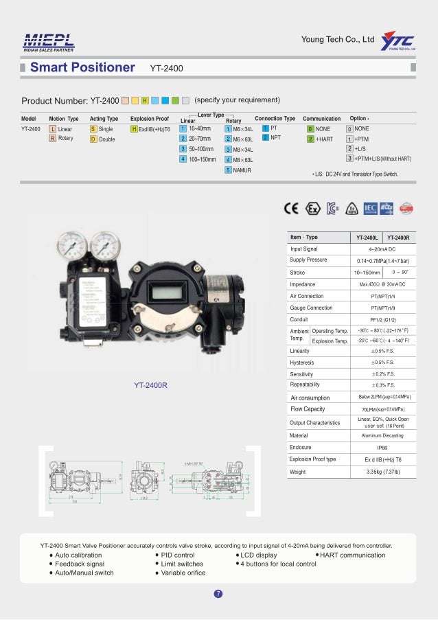 Rotork YTC YT-2400 Smart Valve Positioner Suppliers In India | PDF ...