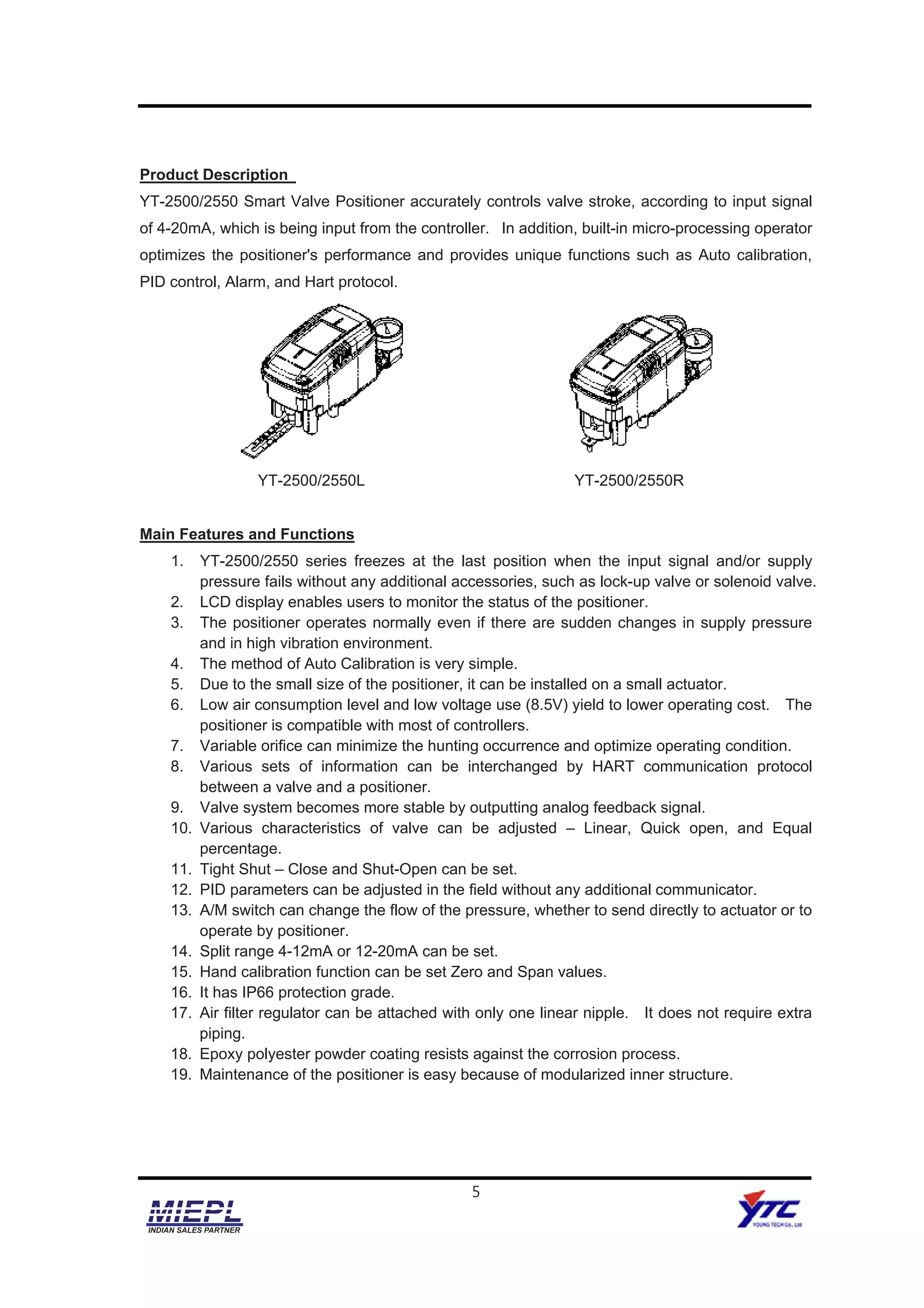 Rotork YTC YT-2500 Smart Valve Positioner PDF | PDF