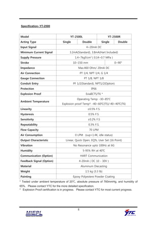 Rotork YTC YT-2500 Smart Valve Positioner PDF | PDF