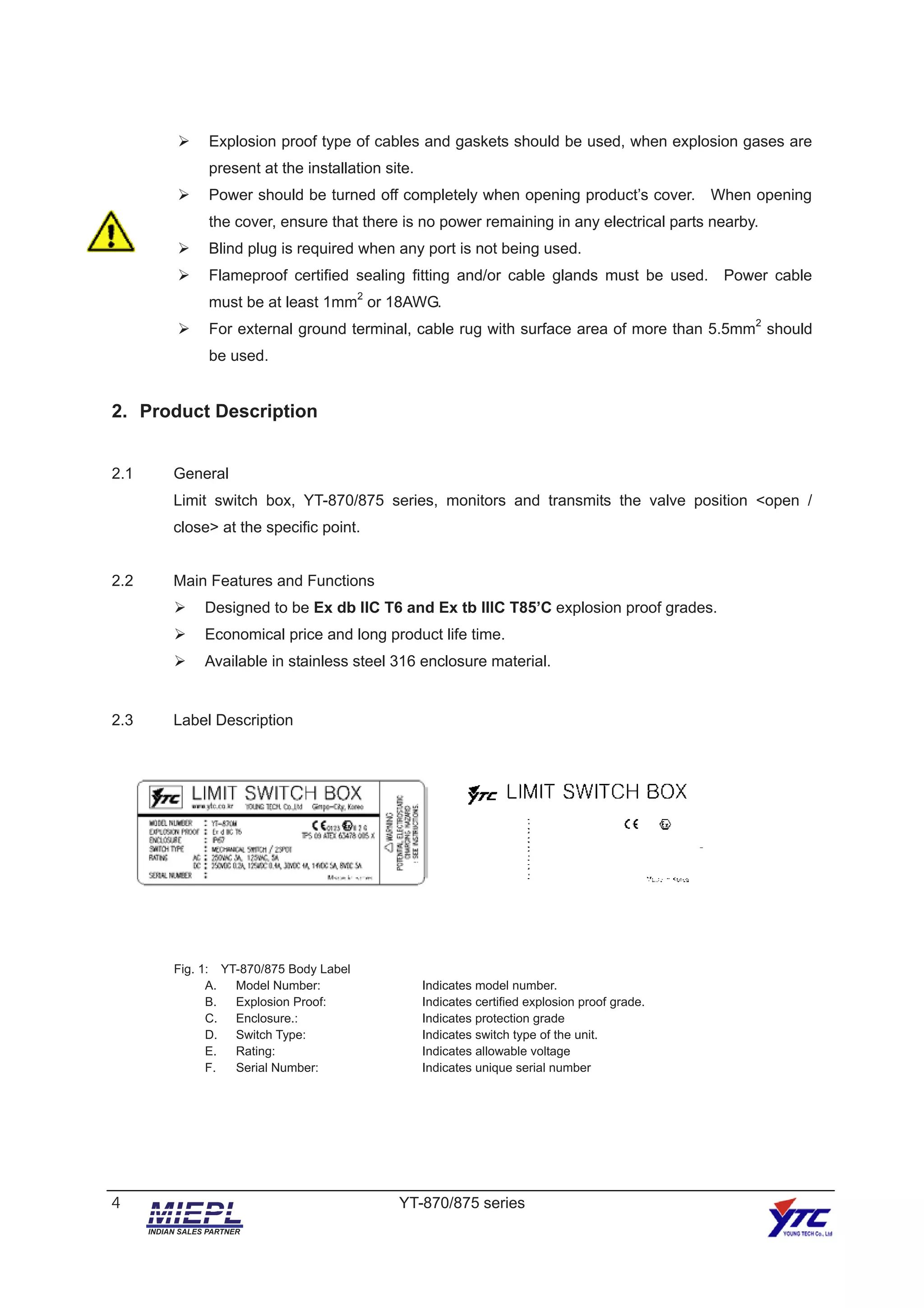 ROTORK YTC YT-870 LIMIT SWITCH BOX Suppliers Manual | PDF