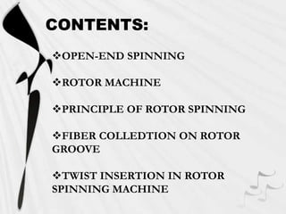 Rotor spinning working principle | PPSX