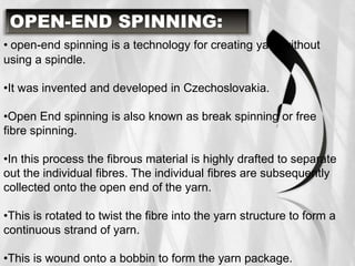 Rotor spinning working principle | PPSX
