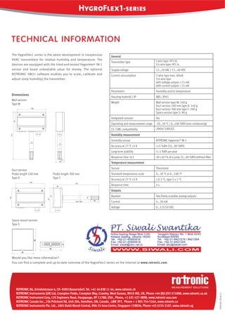 Rotronic Data Sheet HF1 | PDF