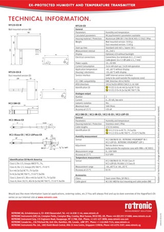 Rotronic Data Sheet HF5 Ex | PDF | Weather | Science