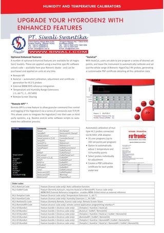 Rotronic Data Sheet HygroGen2-S-XL | PDF