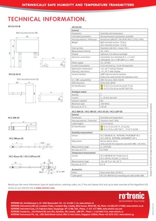 Rotronic HygroFlex5-EX Series | PDF | Computer Peripherals | Computing