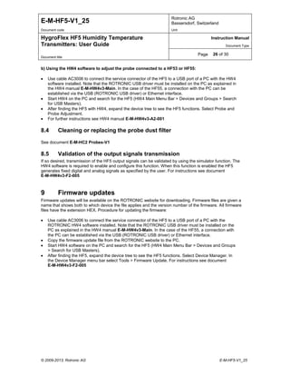 Rotronic HygroFlex HF5 Humidity Temperature Transmitter - Instruction Manual | PDF