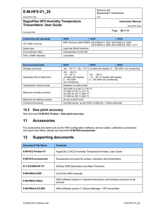Rotronic HygroFlex HF5 Humidity Temperature Transmitter - Instruction Manual | PDF
