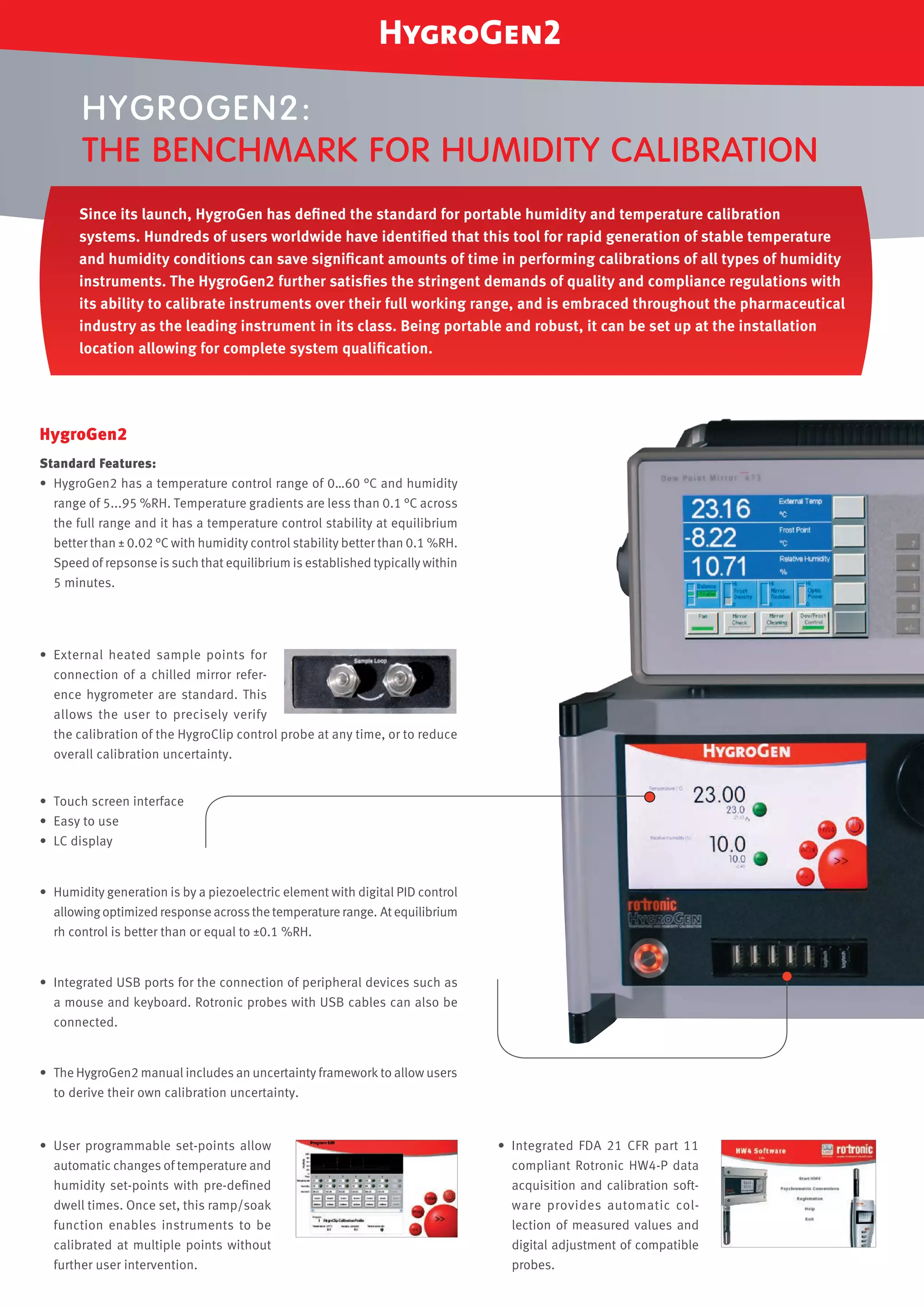 Rotronic HygroGen2 - Data Sheet | PDF