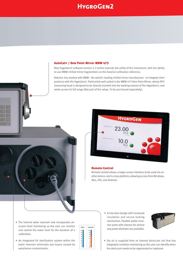Rotronic HygroGen2 - Data Sheet | PDF