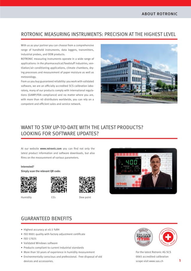 Rotronic Instruments Temperature, Humidity, Flow, Pressure & Carbon ...