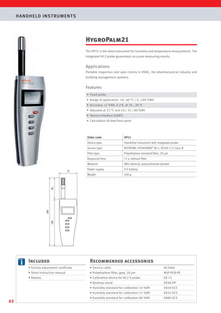Rotronic Instruments Temperature, Humidity, Flow, Pressure & Carbon ...
