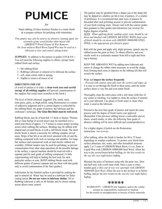 Rottenstone & pumice use info | PDF