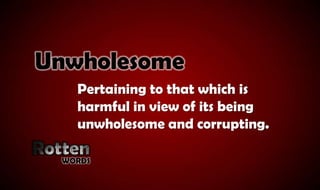 Rotten Words | PPTX