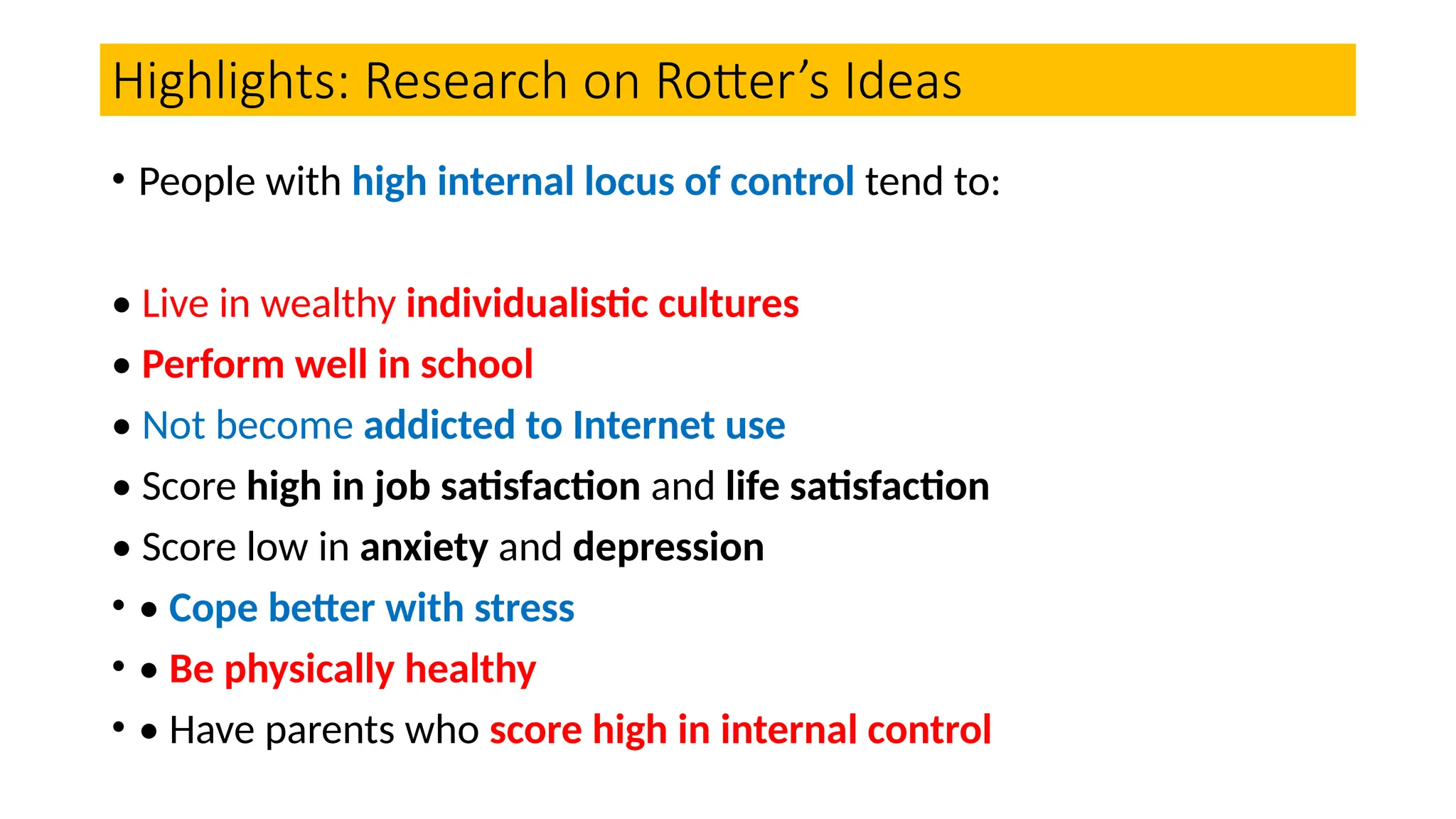 Psychology -Theory of Personality Julian Rotter | PPTX