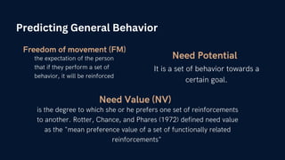 Rotter and Mischel Cognitive Social Learning Theory | PDF