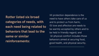 Rotter and Mischel Cognitive Social Learning Theory | PDF