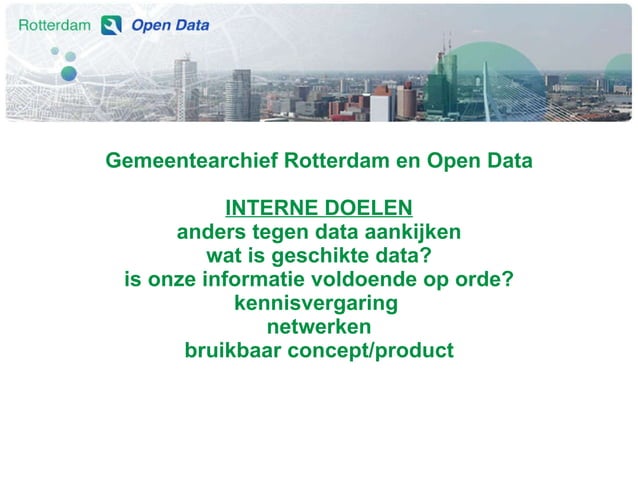 Rotterdam Open Data | PPT
