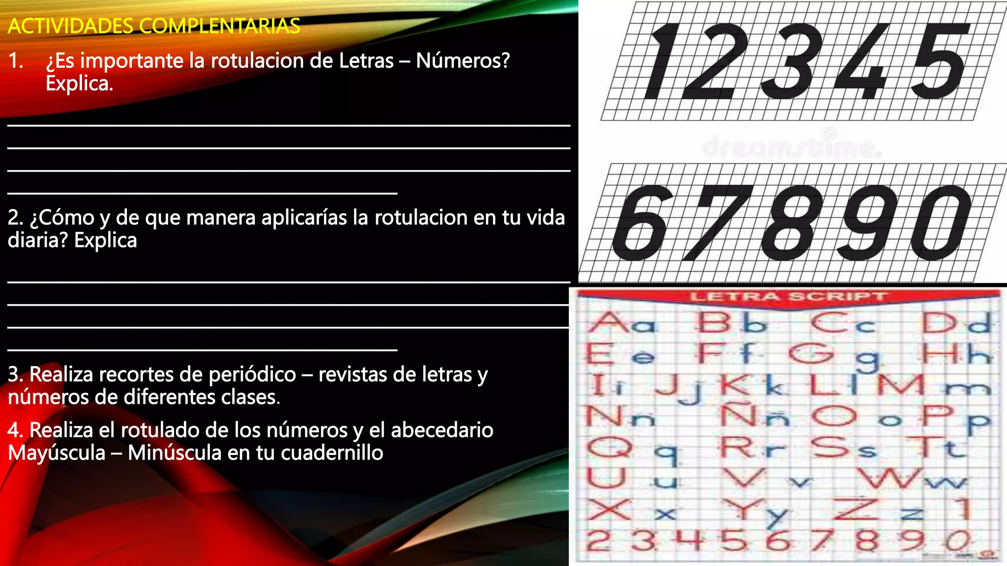 ROTULACION DE LETRAS – NUMEROS.pptx