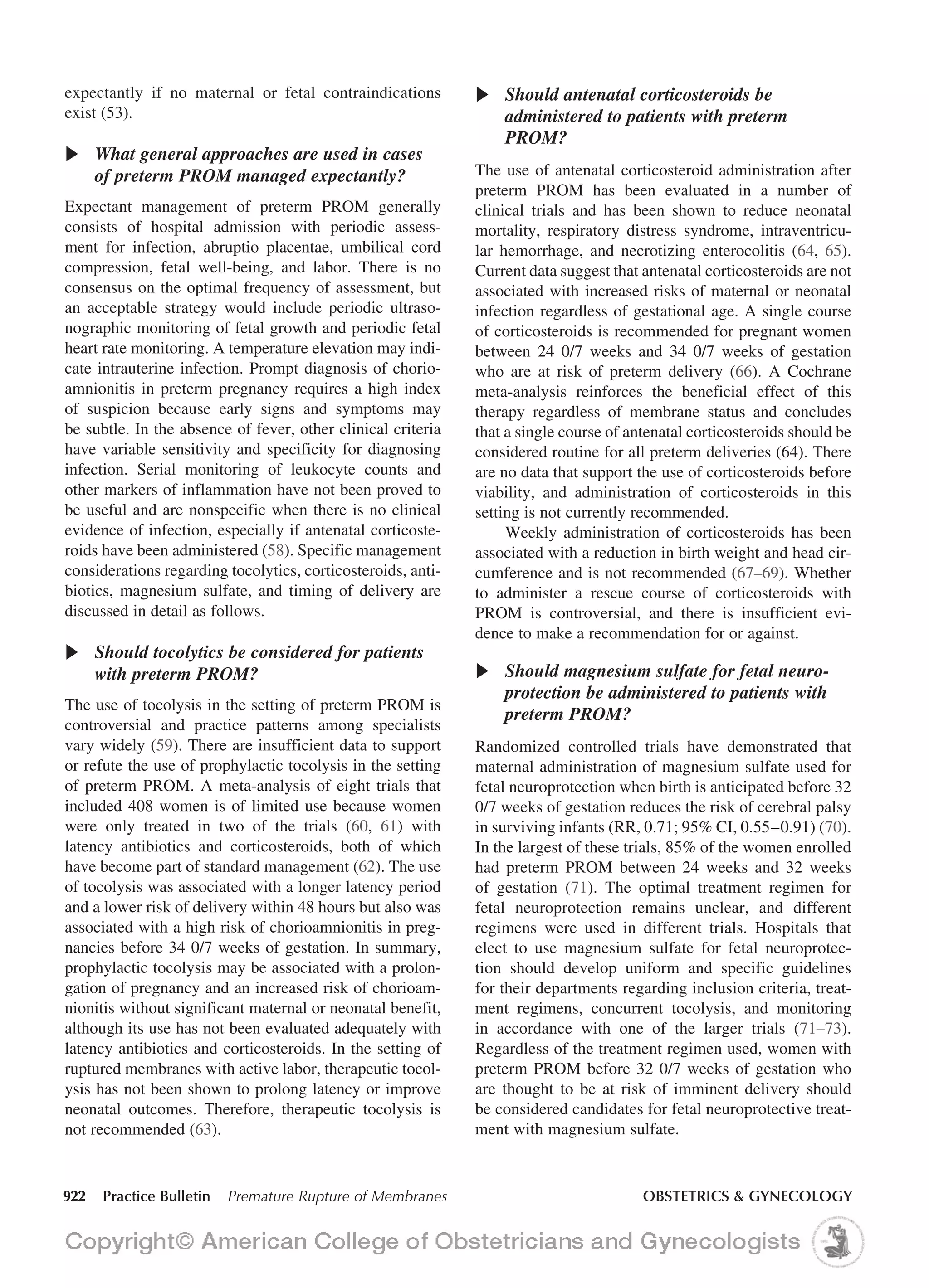 Rotura prematura de membranas | PDF
