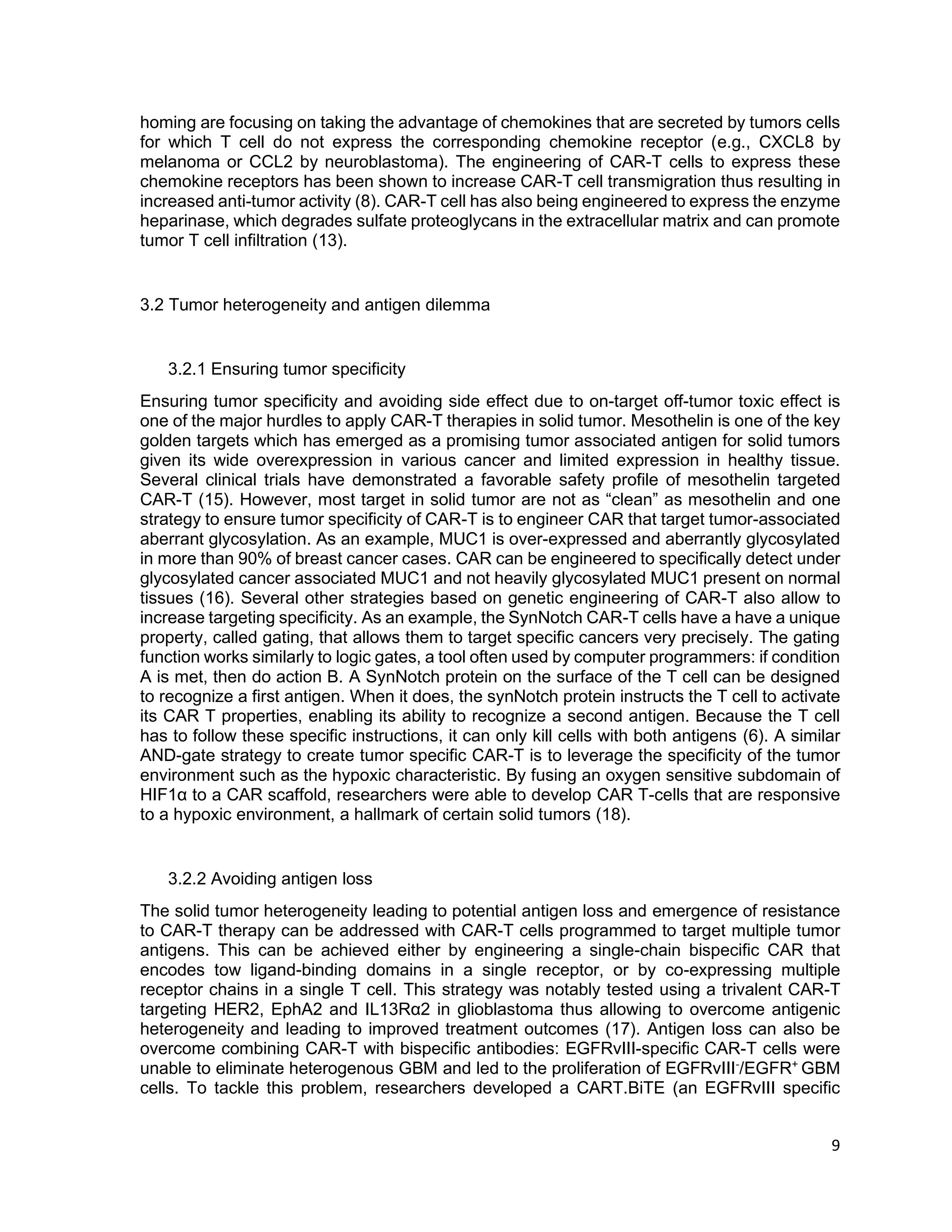 CAR-T CELLS IN SOLID TUMORS | PDF