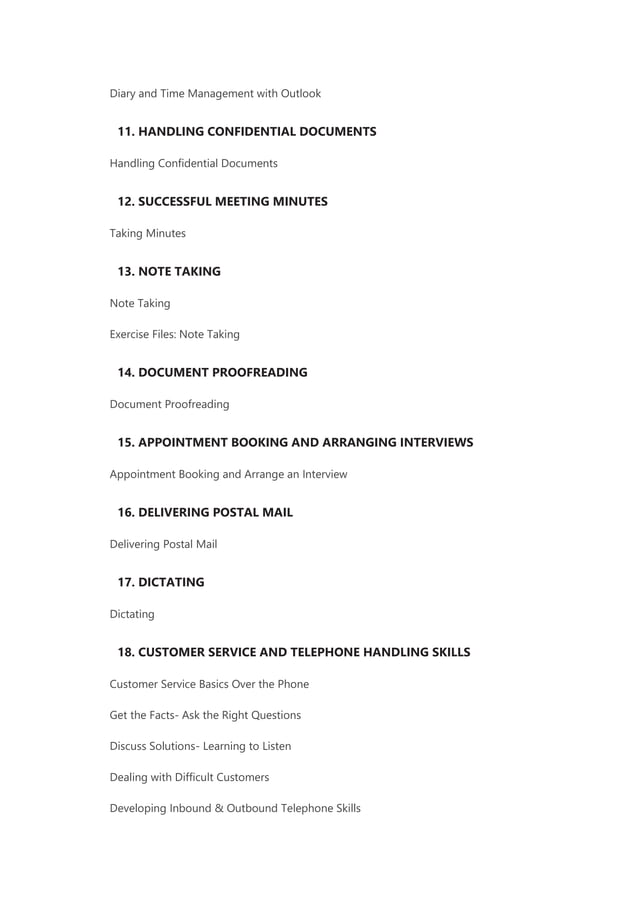 Rough 2 Course Office Administration Course | PDF