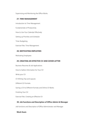 Rough 2 Course Office Administration Course | PDF