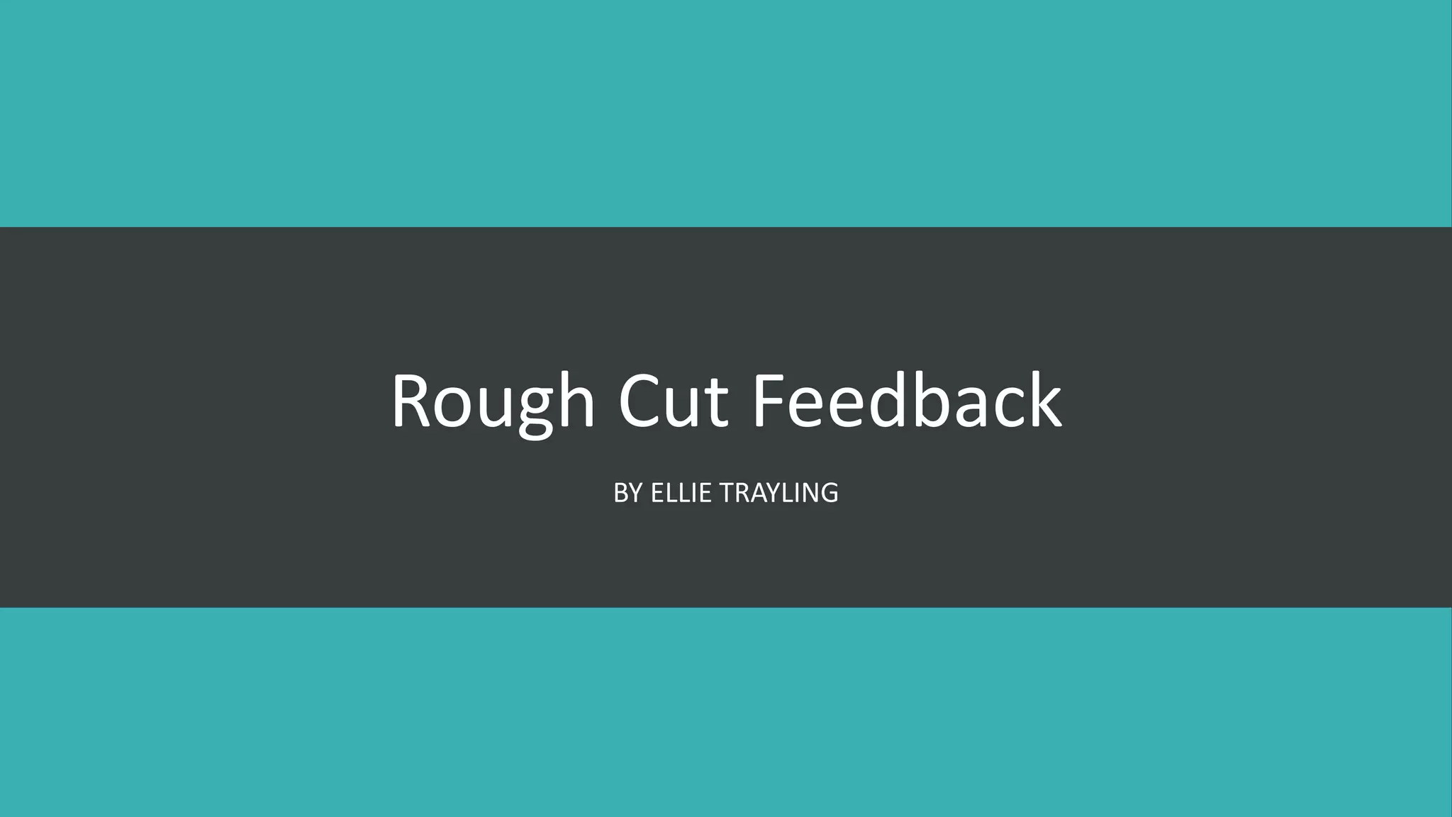 Rough cut feedback | PPT