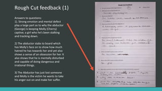 Rough cut feedback | PPT