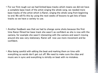 Rough cut feedback1 | PPTX