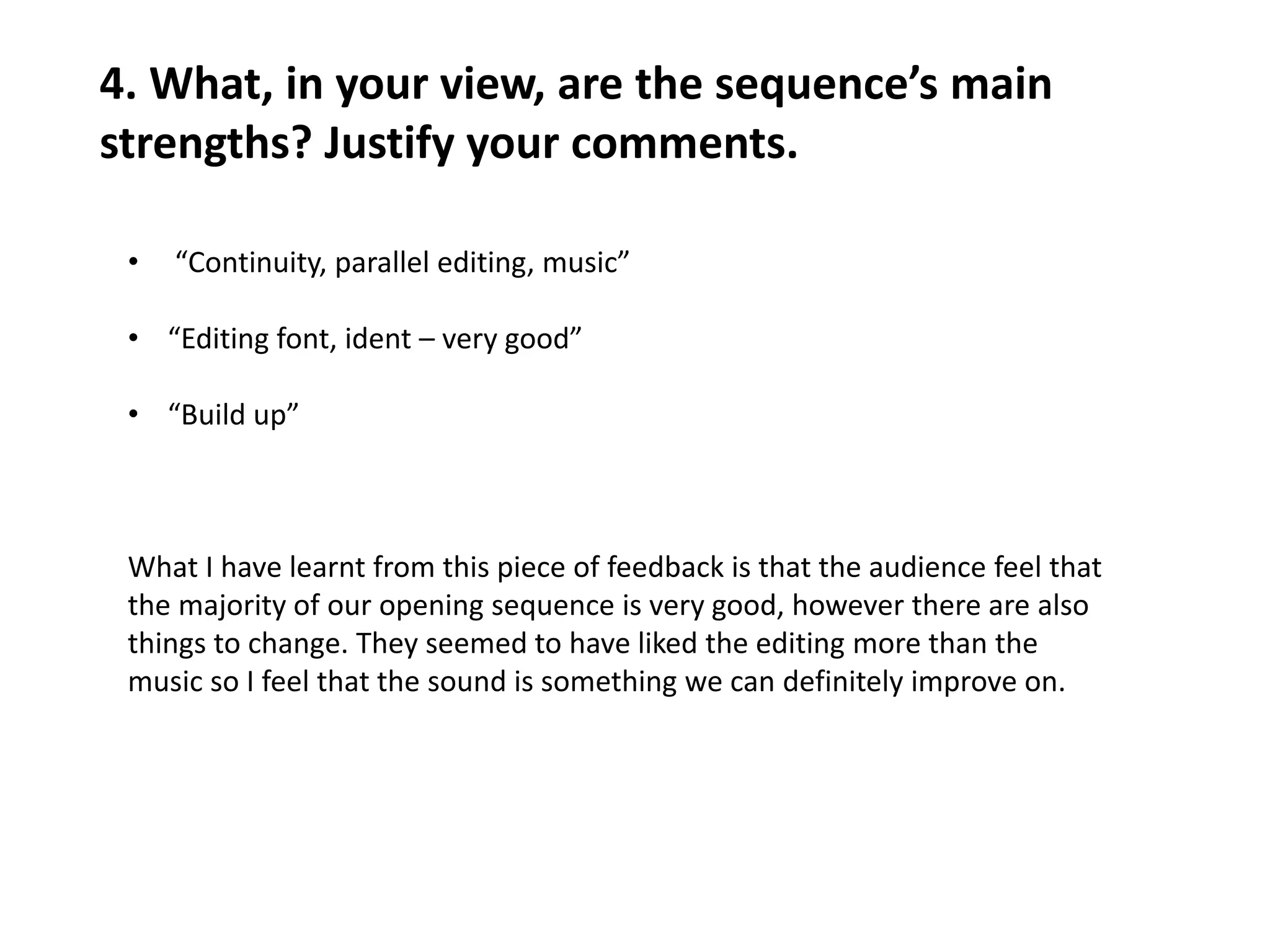 Rough cut feedback powerpoint | PPT