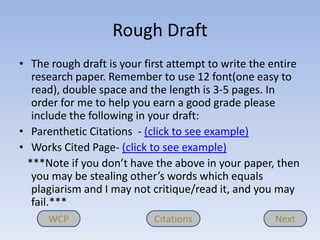 Rough Draft | PPT | Free Download