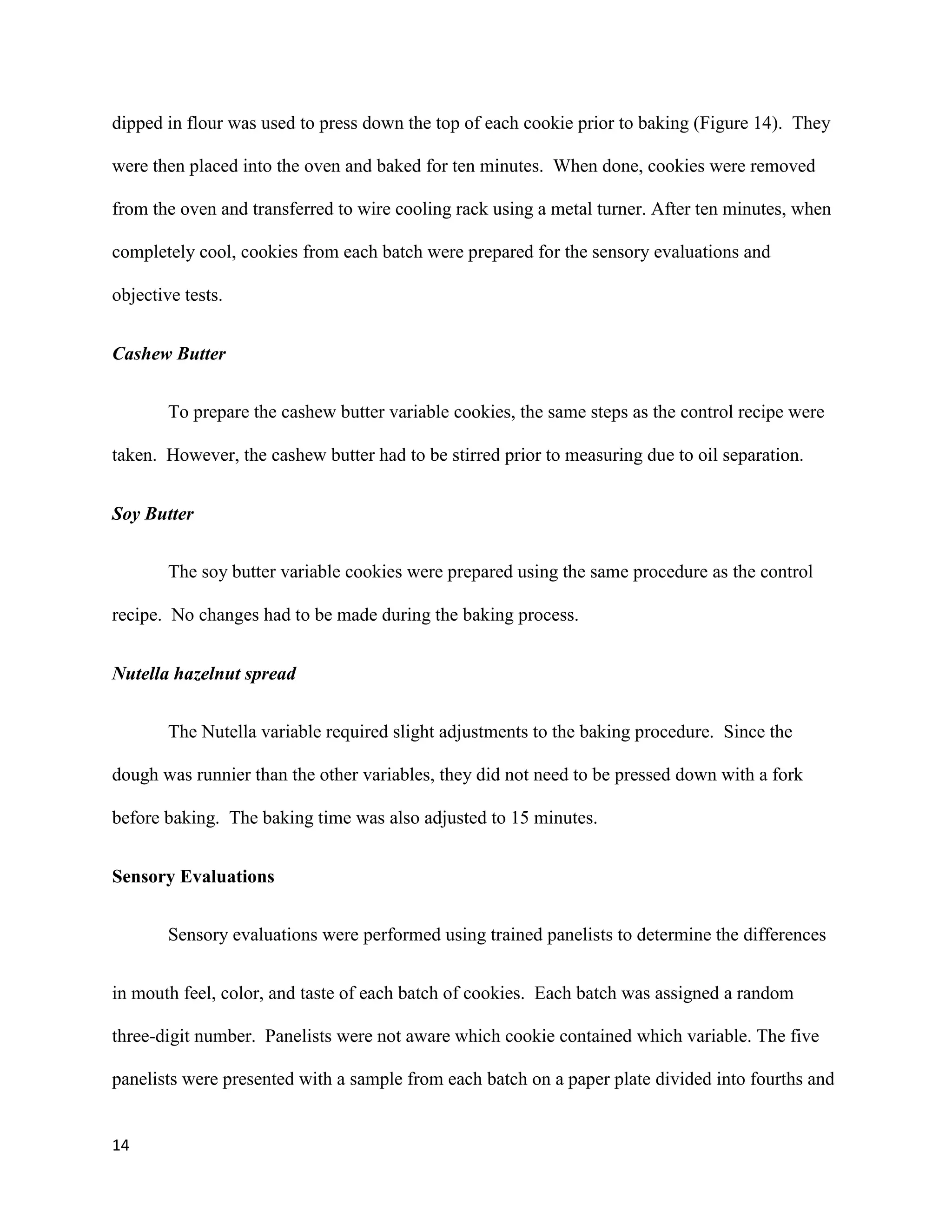 Experimental Foods Research Paper | DOCX